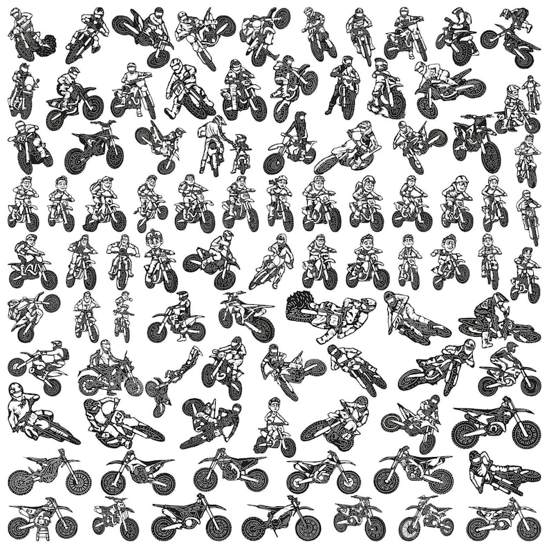 Off-road Dirt Bike CNC Files: DXF SVG Laser Cut Ready - Etsy