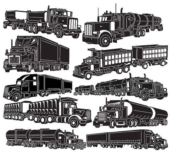 Double Trailer Trucks-dxf Files and SVG Cut Ready for Cnc - Etsy