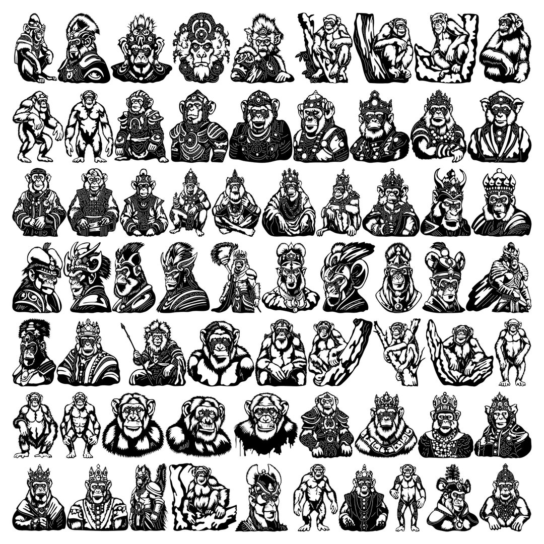 Monkey King-dxf Files and SVG Cut Ready for Cnc Machines, Laser Cutting ...