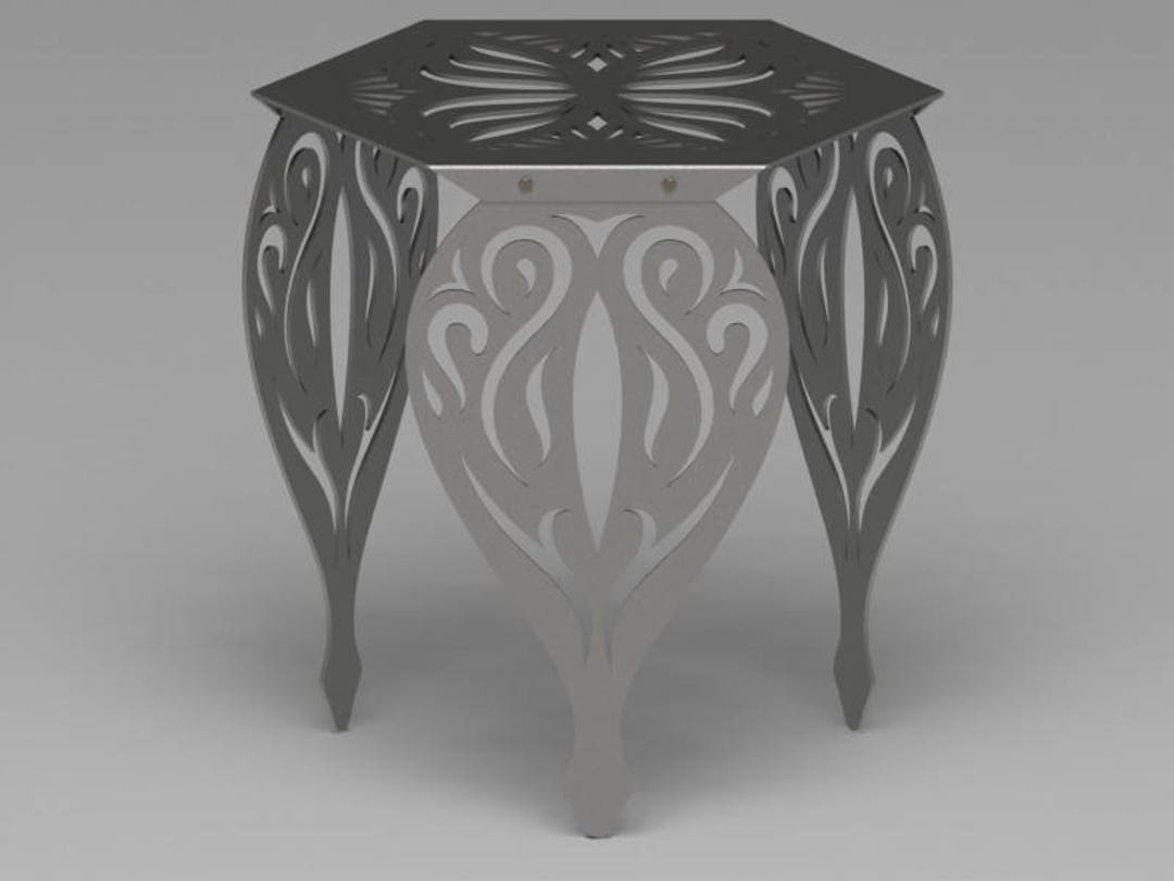 Hexagon Butterfly Table DXF Files: CNC Laser Plasma Cut Ready - Etsy