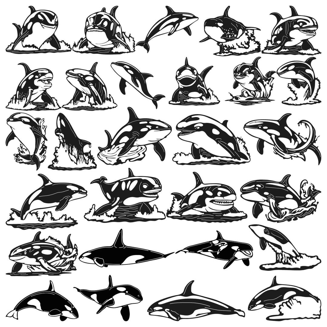 Orka Killer Whale-dxf Files and SVG Cut Ready for Cnc Machines, Laser ...