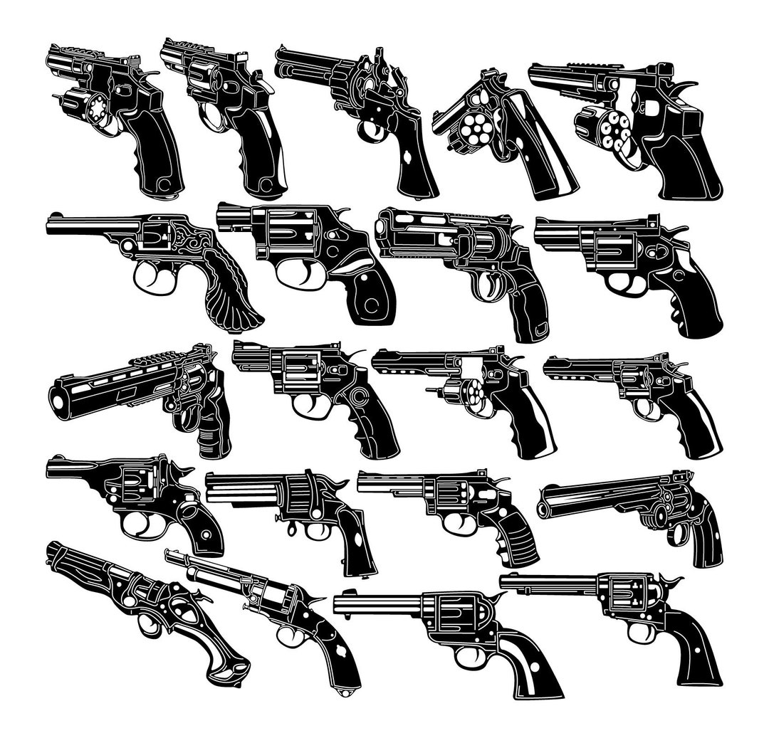 Wheel Gun Revolvers-dxf Files and SVG Cut Ready for Cnc Machines, Laser ...