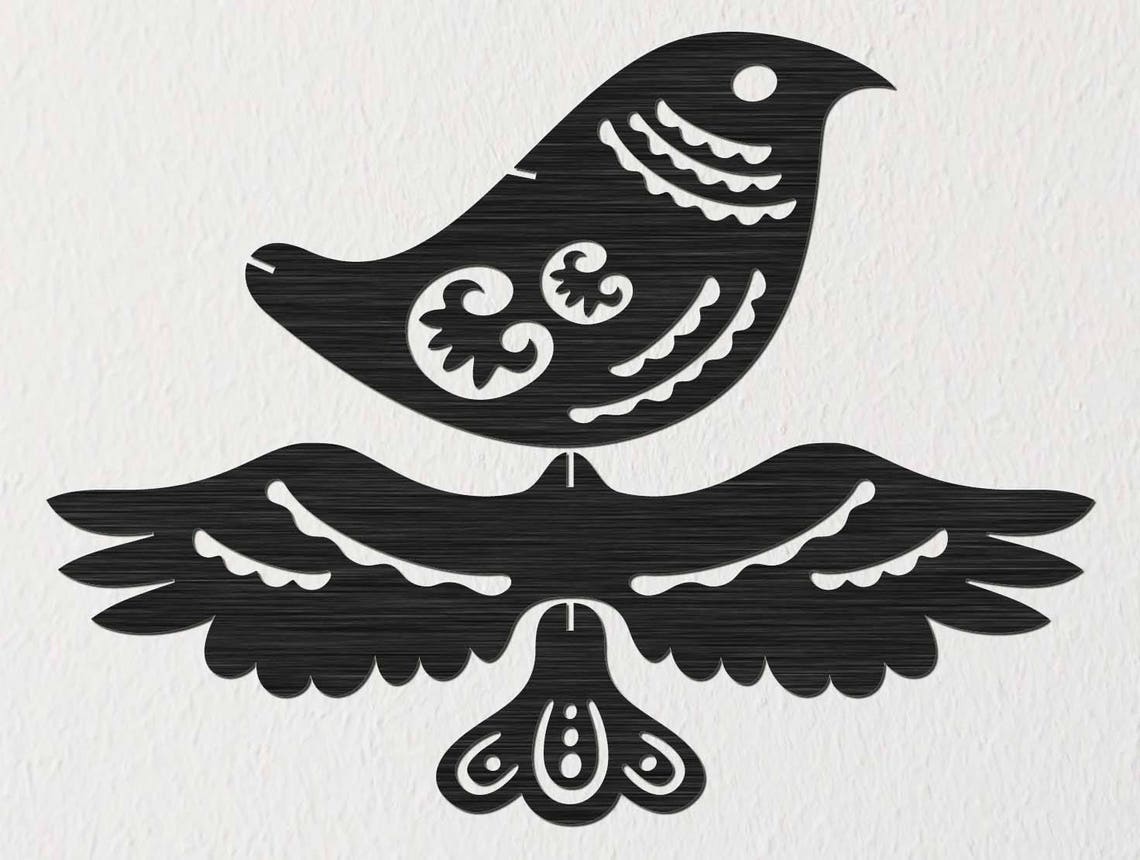 3D Puzzle Ornamental Bird-dxf Files Cut Ready for Cnc Machines, Laser ...