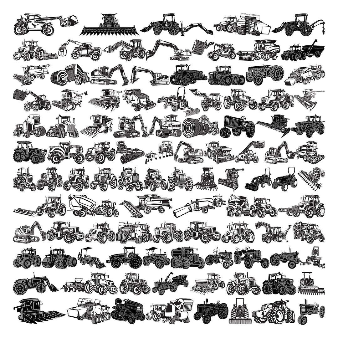 Farm Machinery SVG DXF: CNC Laser Cut Files (101 Designs) - Etsy