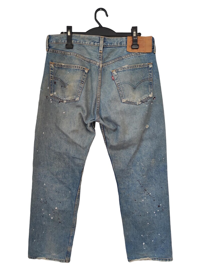 Size 34 Vintage 90s Levi's 501 Big Paint Spletter Jeans Levi's Faded Dirty Rusty Denim Levis Old ...