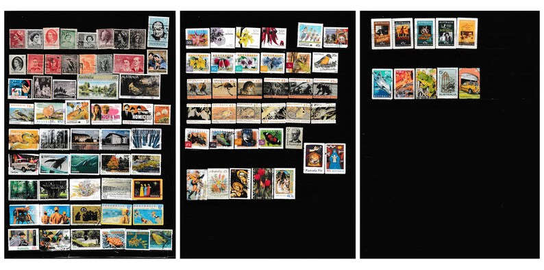 100 Australian Decimal & Pre Decimal Stamps. off Paper. Set A30. Values ...