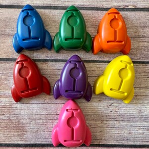 Outer Space Kids Birthday Favors. Rocket Crayons. Thank You Favors ...