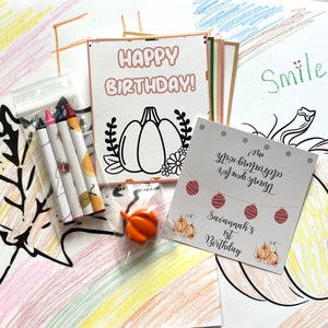 Pumpkin Mini Color Packs. Personalized. Party Favors. Kids - Etsy