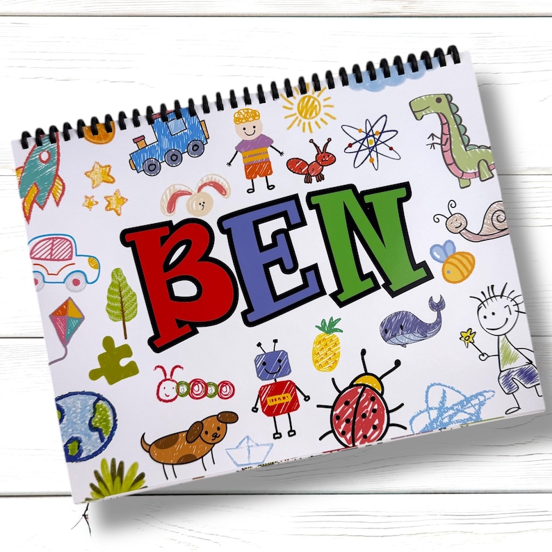 Personalized Kids Name Coloring Book: Fun Activity Pages - Etsy