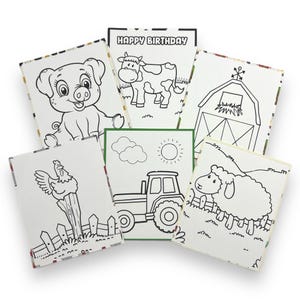 Farm Animal Mini Color Packs. Personalized. Party Favors. Kids Gifts ...