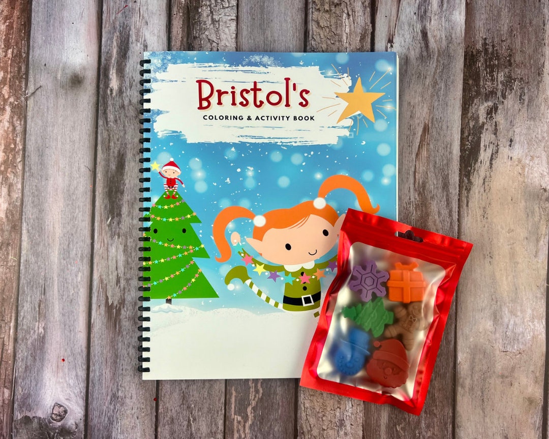 Personalized Elf Coloring Book Perfect Kids Gift for Birthdays ...