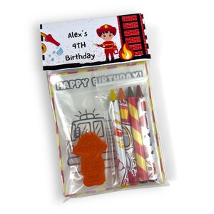 Personalized Fireman Mini Color Packs - Firetruck Crayons for Kids ...