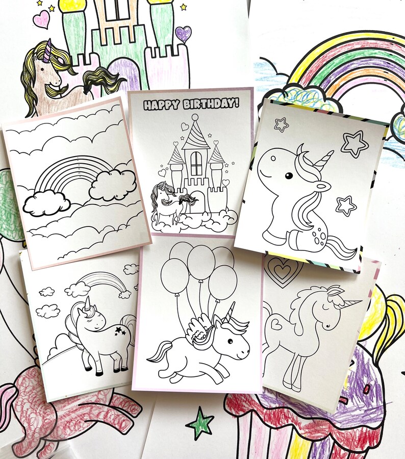 Unicorn Mini Color Packs. Personalized. Party Favors. Kids - Etsy