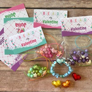 Bead My Valentine Valentines Day Cards. DIY. Valentine - Etsy