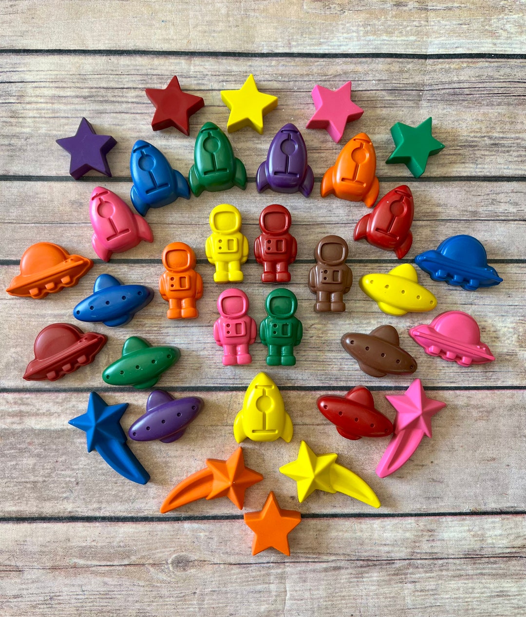 Outer Space Kids Birthday Favors. Rocket Crayons. Thank You Favors ...