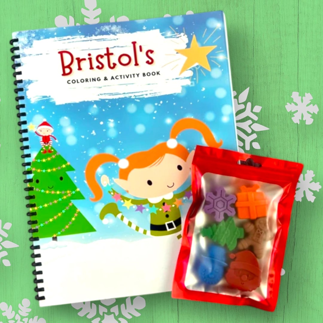 Personalized Elf Coloring Book - Perfect Kids Gift for Birthdays ...