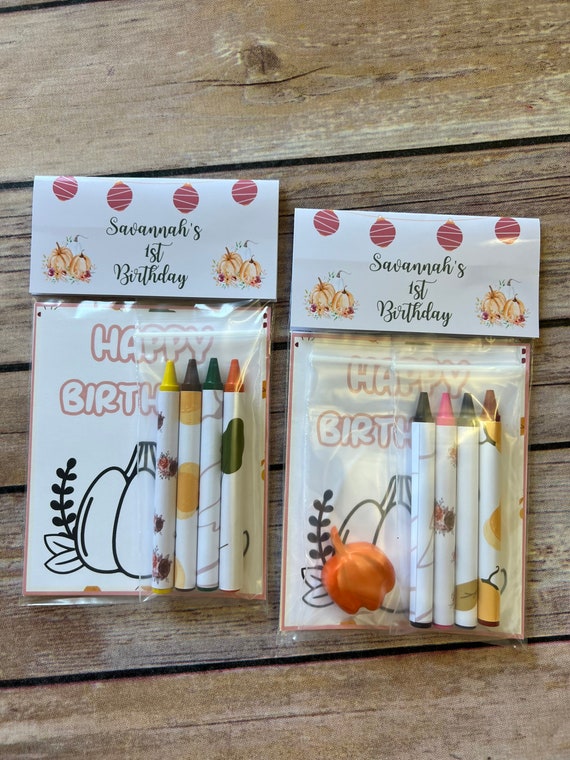 Pumpkin Mini Color Packs. Personalized. Party Favors. Kids - Etsy