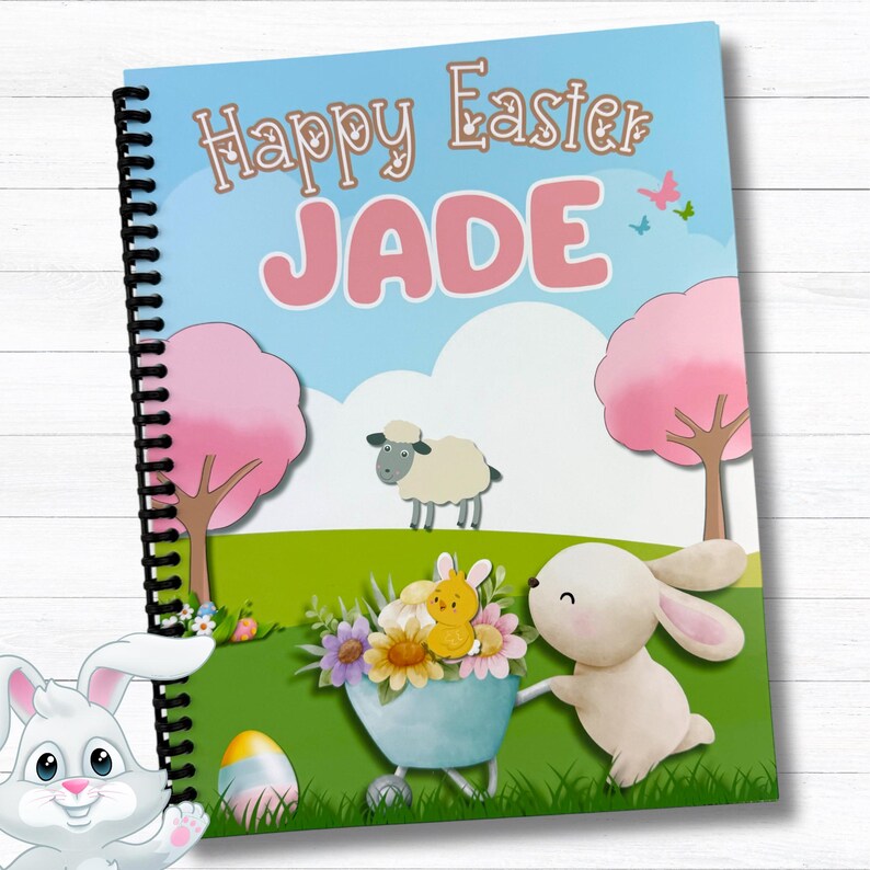Personalized Easter Coloring Book With Name Crayons - Kids Activity - Etsy