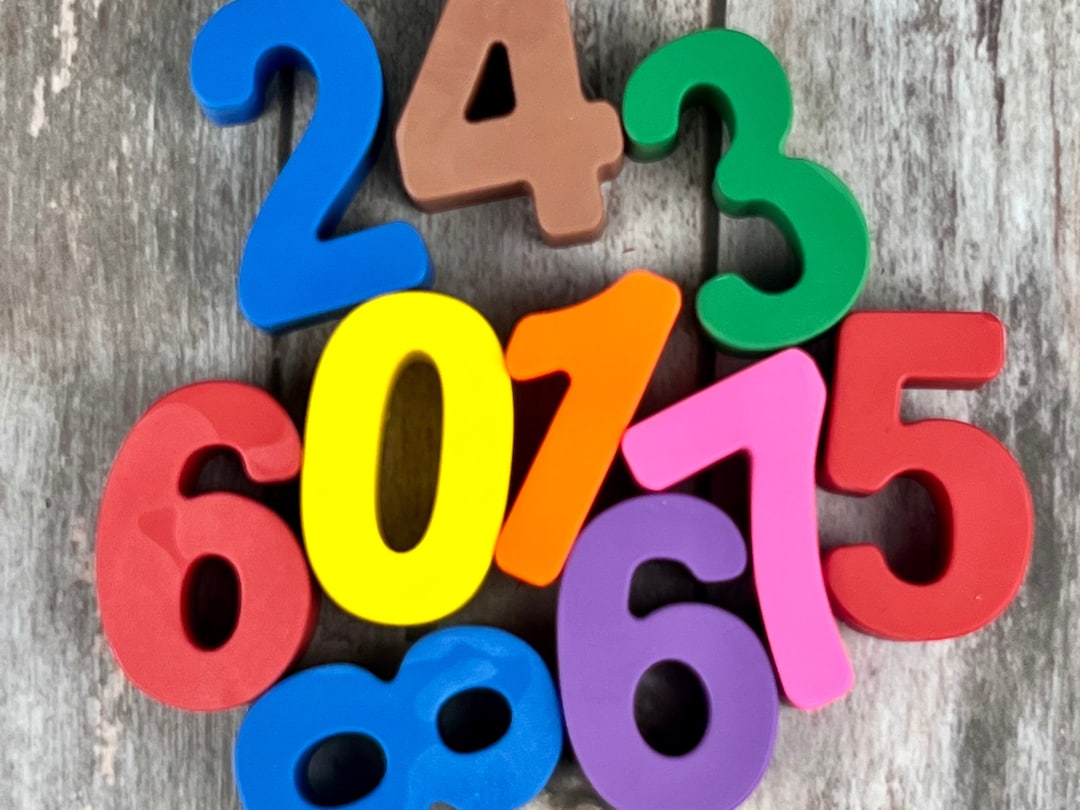 Colorful Handmade Number Crayons: Educational Learning Tools, Perfect ...