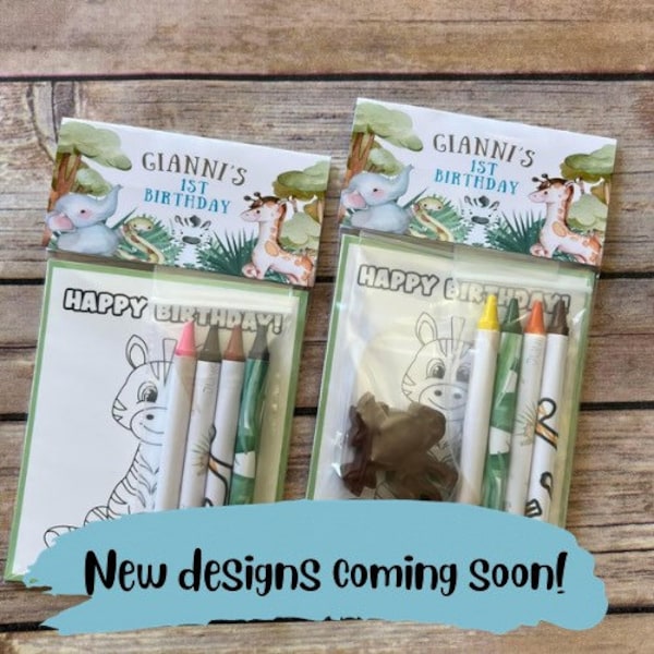 Personalized Wild One Party Favors, Jungle Safari Animal Birthday Party ...