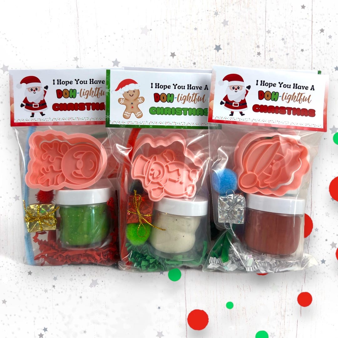 Christmas Play Dough Favors Personalized Sensory Kits for Kids Perfect ...