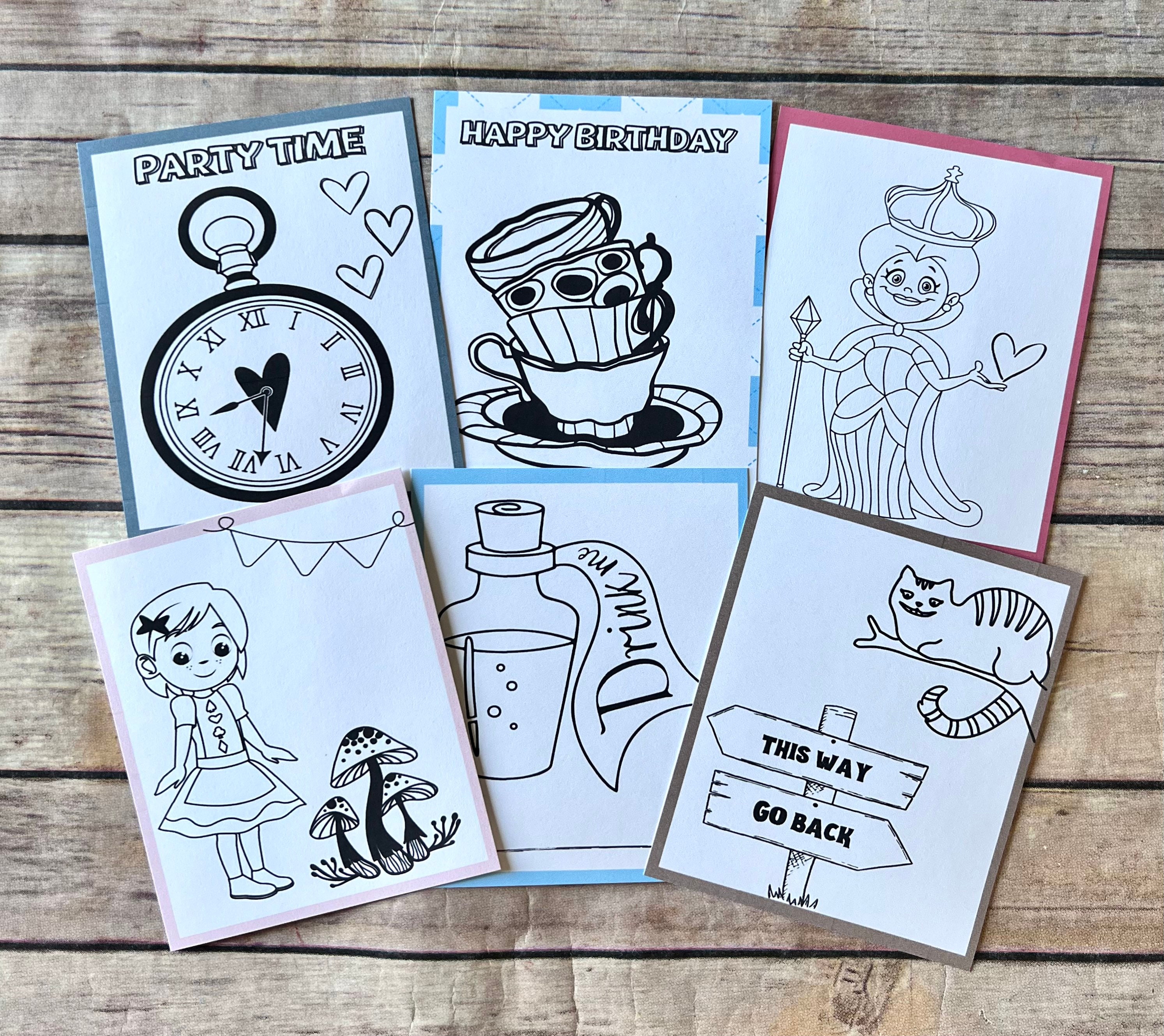Tea Party Themed Coloring Packs Personalized Goodies & Kids - Etsy