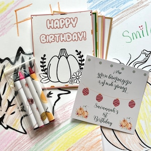 Pumpkin Mini Color Packs. Personalized. Party Favors. Kids - Etsy