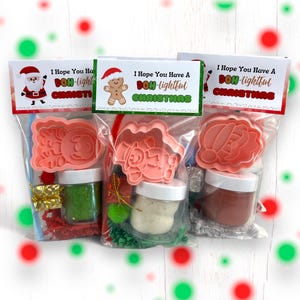 Christmas Play Dough Favors Personalized Sensory Kits for Kids Perfect ...