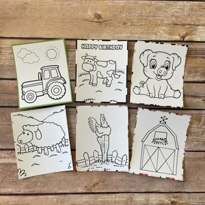 Farm Animal Mini Color Packs. Personalized. Party Favors. Kids Gifts ...
