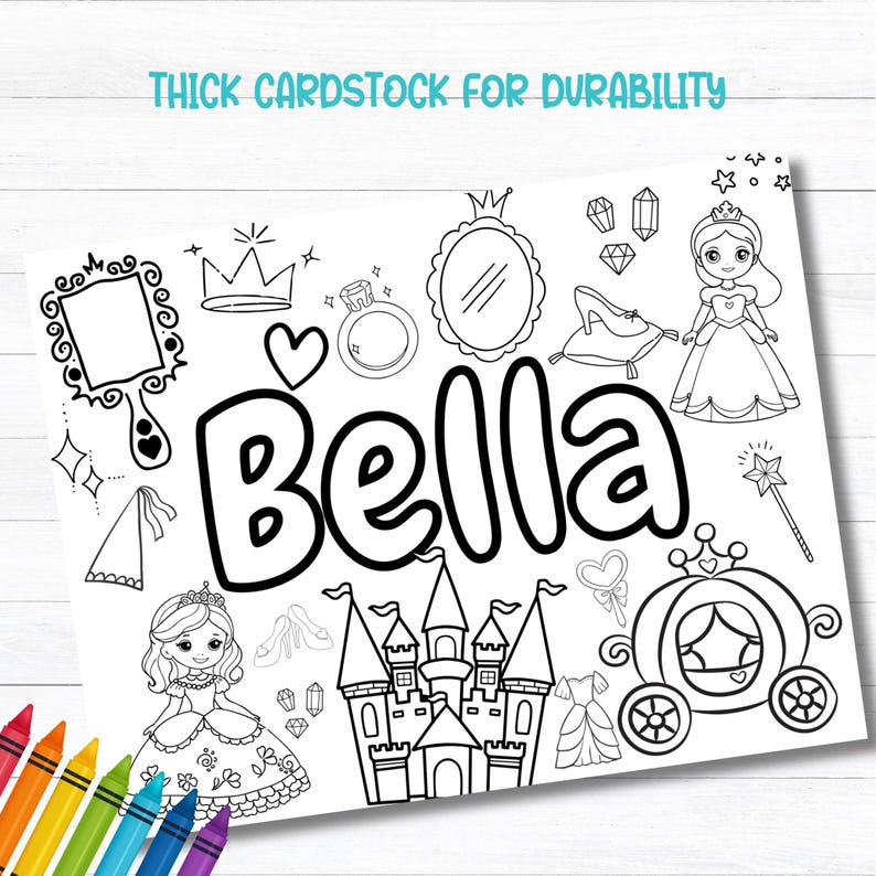 Personalized Kids Name Coloring Book: Fun Activity Pages - Etsy