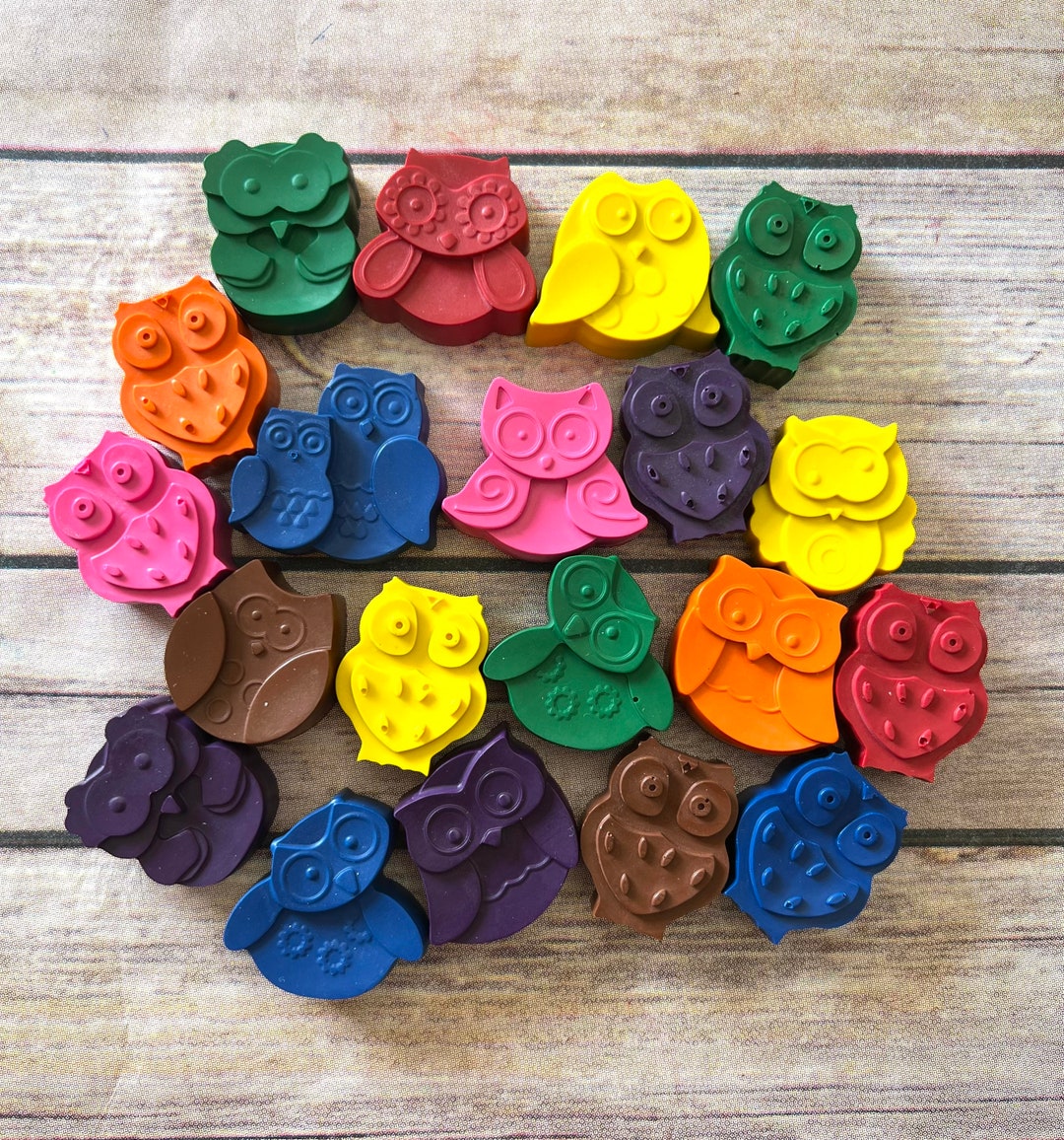 Owl Kids Birthday Favors. Owl Crayons. Thank You Favors. Owl - Etsy