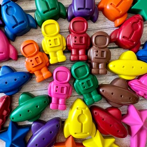 Outer Space Kids Birthday Favors. Rocket Crayons. Thank You Favors ...