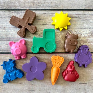 Personalized Pink Farm Birthday Favor Crayon Packs Farm Crayons Perfect ...