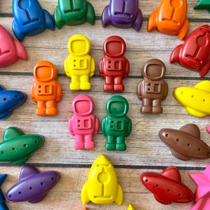 Outer Space Kids Birthday Favors. Rocket Crayons. Thank You Favors ...