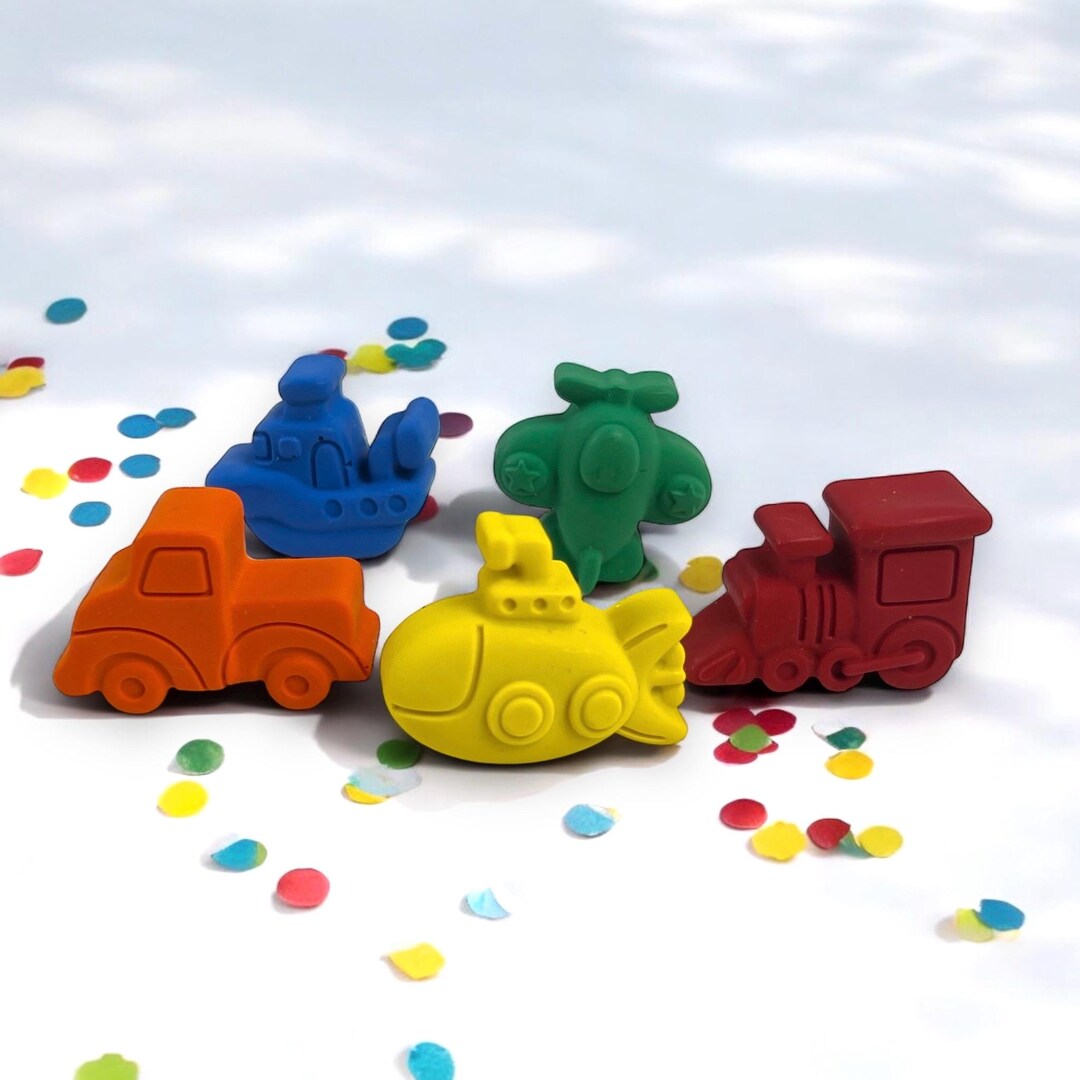 Vehicle Crayons for Kids - Handmade Transportation-themed Birthday ...