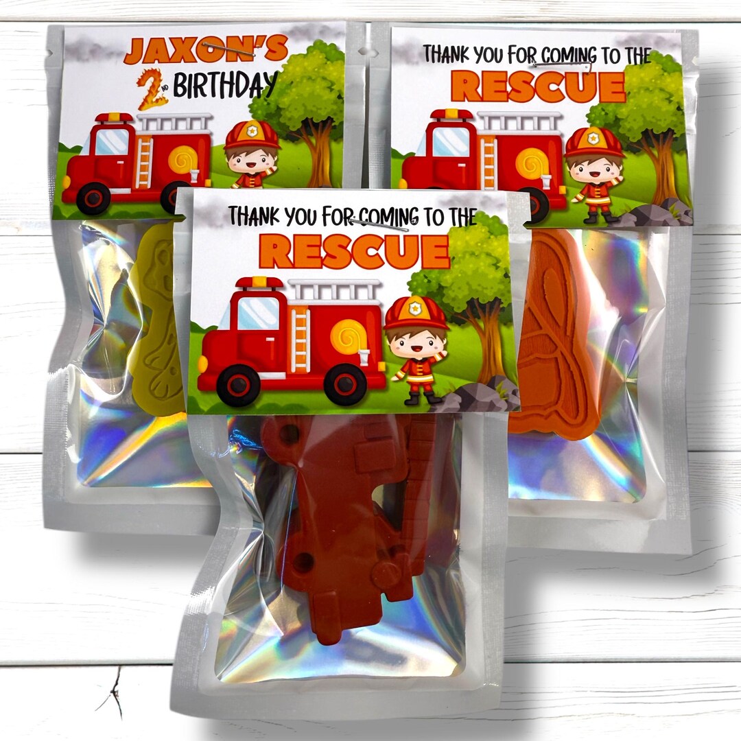Firetruck Crayons - Ideal Kids Party Favors for Firefighter-themed ...