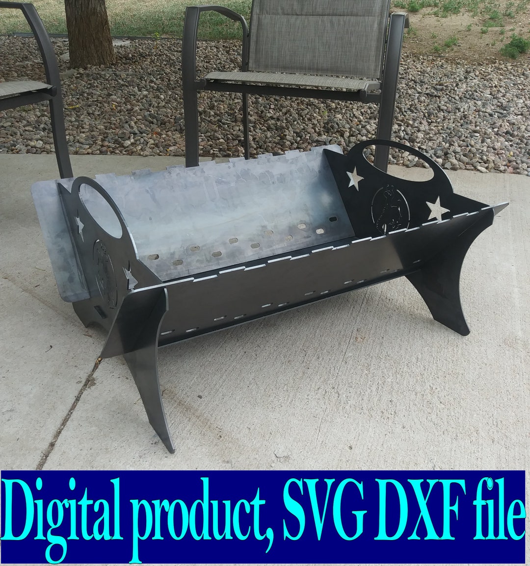 Collapsible Fire Pit SVG DXF Digital File 32 Customizable Fire Pit File ...