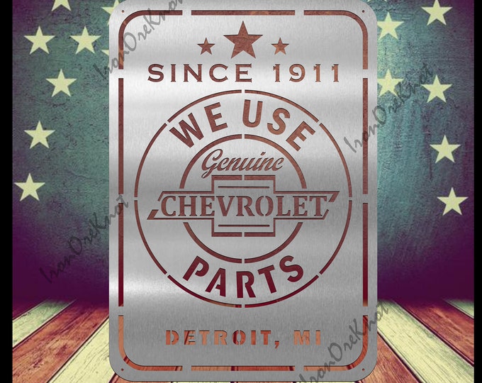 Genuine CHEVROLET PARTS Sign Vintage Gas Station Style Sign SVG Dxf ...