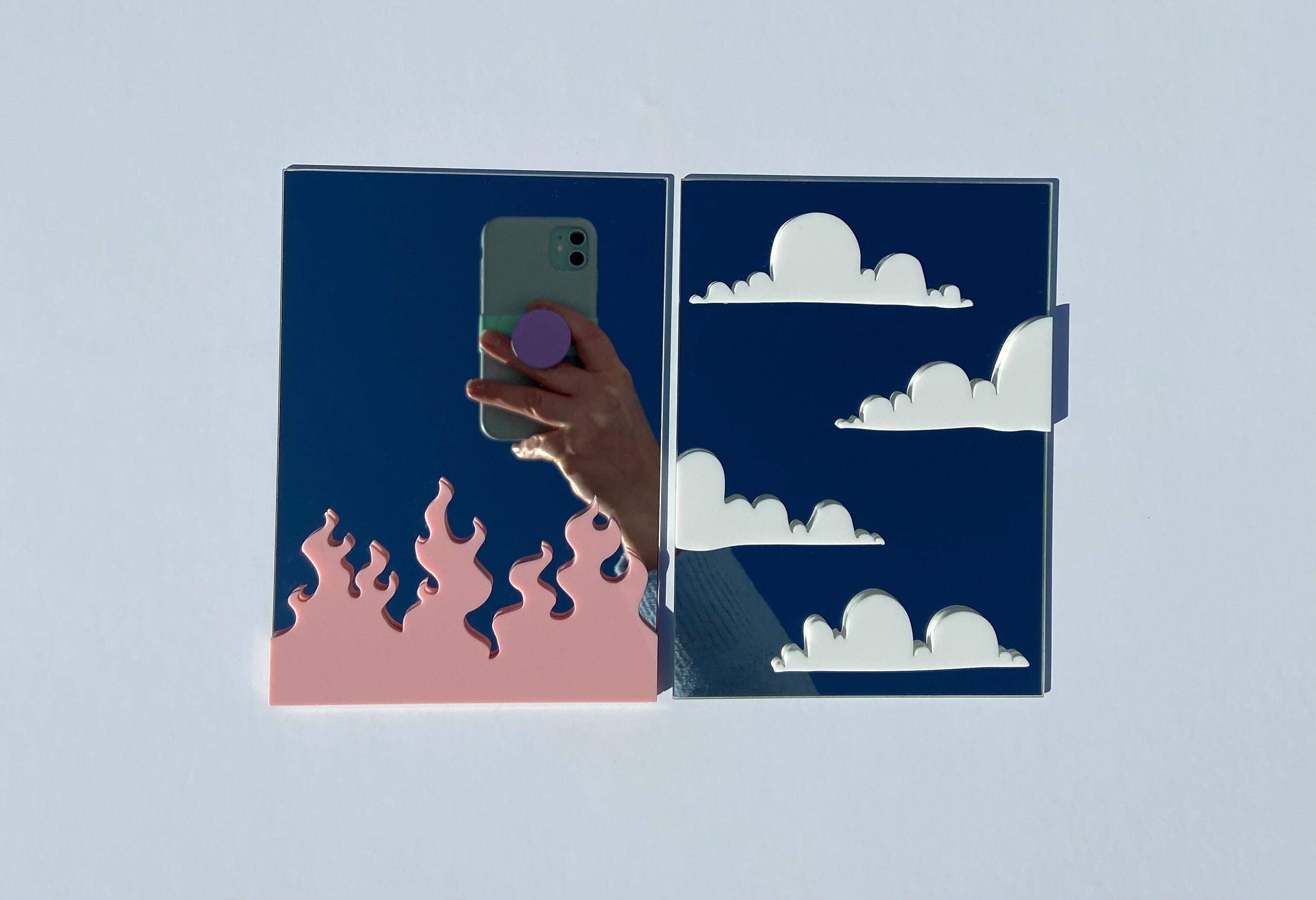 Cloud / Flames Mirror Aesthetic Selfie Mirror Cloudy Sky / - Etsy