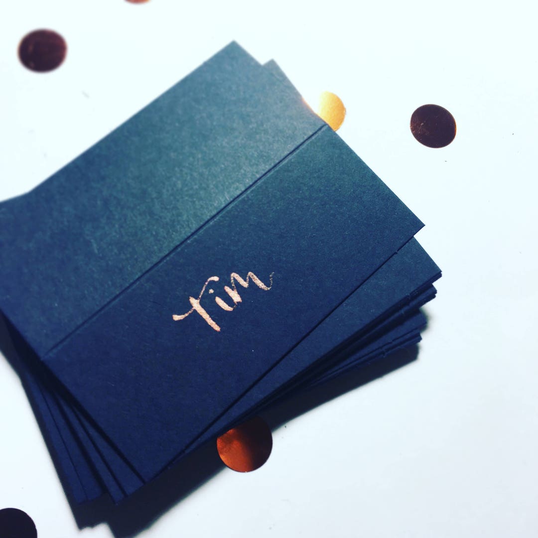 Navy Blue Name Cards Place Cards Place Setting Name Cards - Etsy