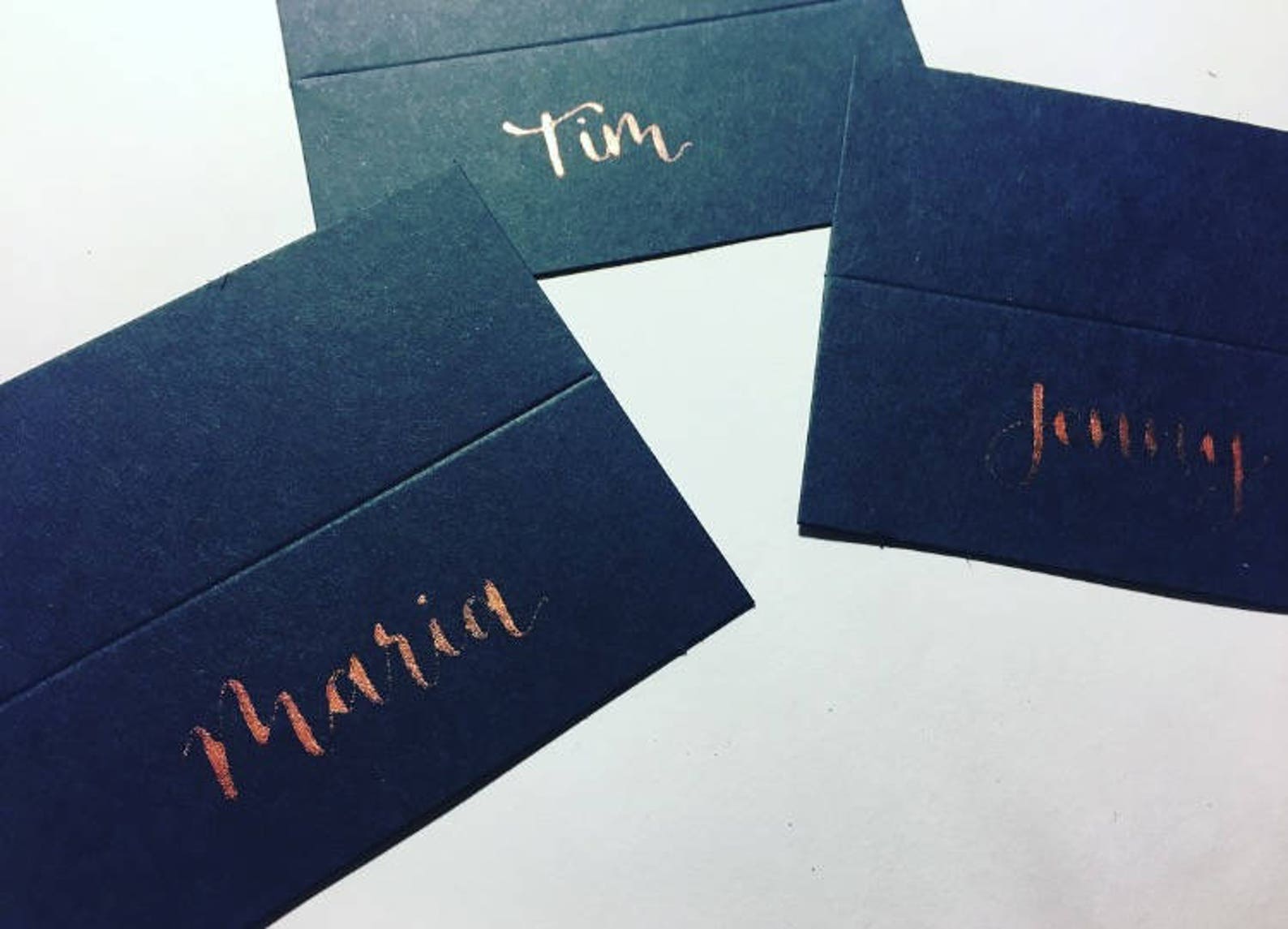 Navy Blue Name Cards Place Cards Place Setting Name Cards - Etsy