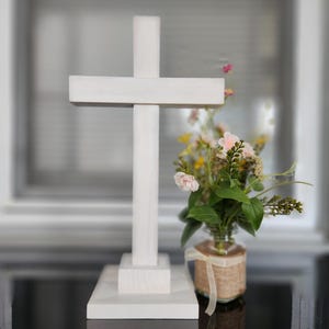 Wood Tabletop Cross: Christian Home & Office Decor, Wedding, Baptism ...