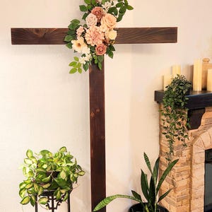 Wood Tabletop Cross: Christian Home & Office Decor, Wedding, Baptism ...