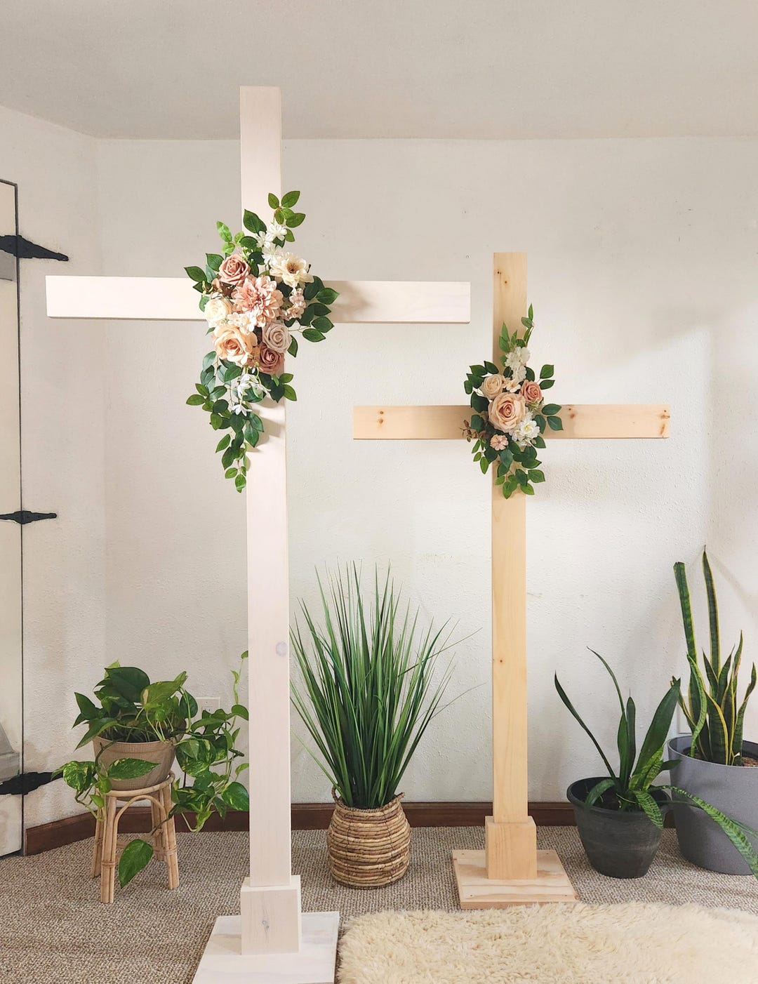 Large Wooden Wedding Cross: 6 Ft, Handcrafted Centerpiece - Etsy