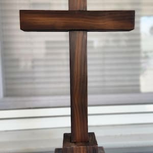Wood Tabletop Cross: Christian Home & Office Decor, Wedding, Baptism ...