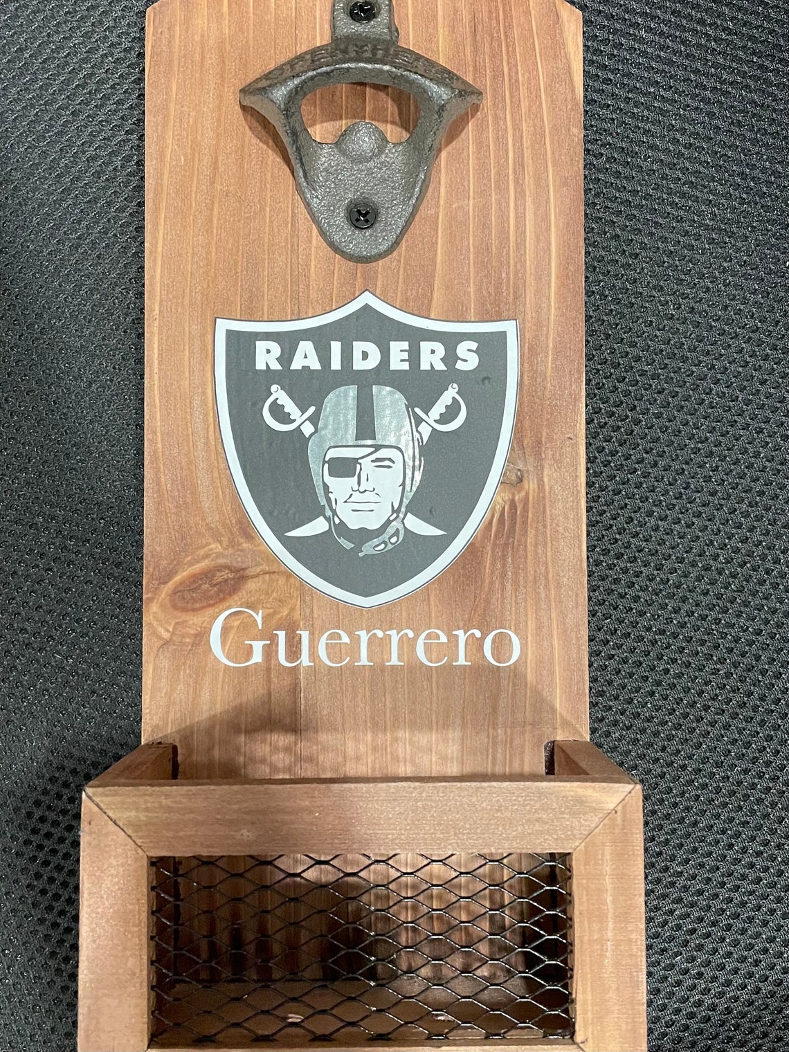 Las Vegas Raiders Bottle Opener With Bottle Cap Catcher - Etsy
