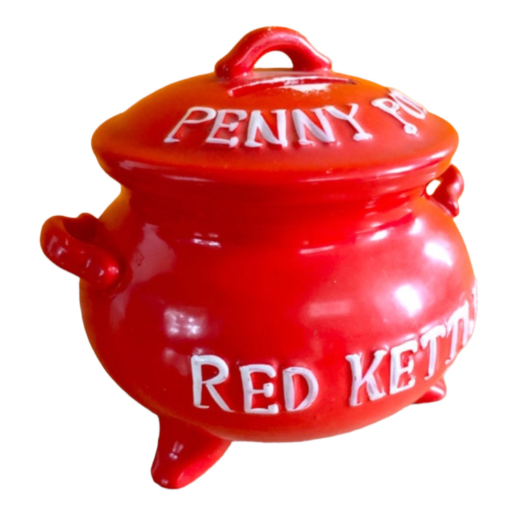 Vintage 1950s Mid Century Ceramic LEGO Red Kettle Penny Pot - Etsy