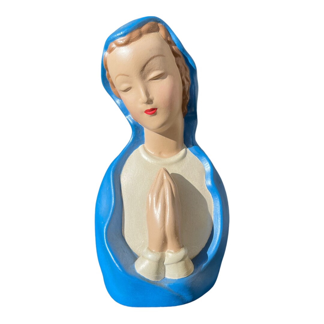 Vintage 1968 Mid Century Religious Ceramic and Handpainted - Etsy