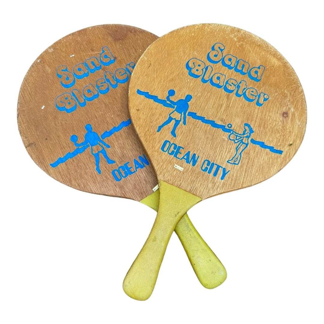 Vintage 1970's Sand Blaster, Ocean City Paddle Ball/beach Ball, Mid ...