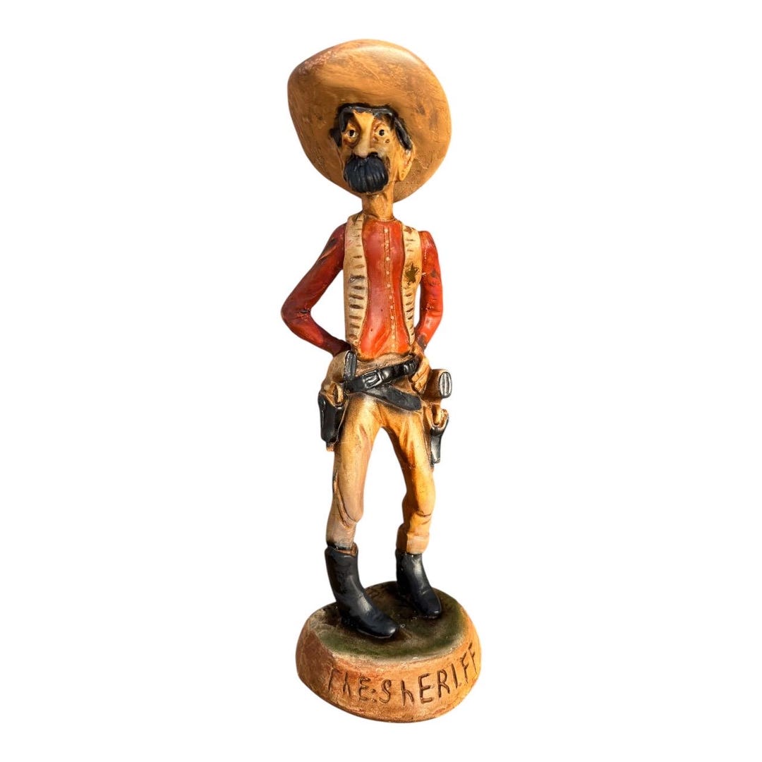 Vintage 1940’s EJ Borman Chalkware, “the Sheriff,” Western Cowboy ...